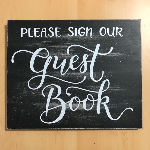Party Supplies | Rustic Guest Book Wedding Decor Sign | Poshmark